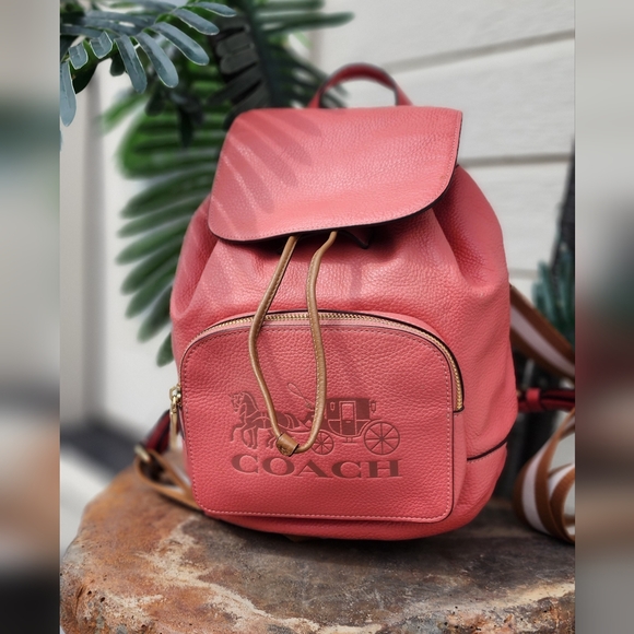 Coach | Bags | Coach Pink Leather Backpack With Gold Hardware | Poshmark